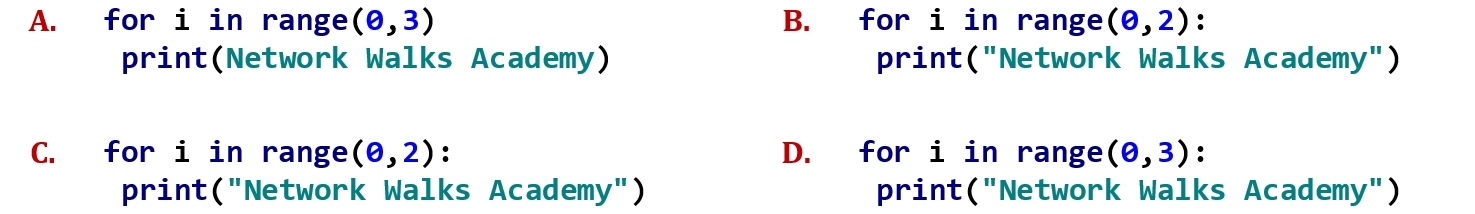 Python Programming Quiz - Networkwalks Academy Python Programming Quiz - Networkwalks Academy